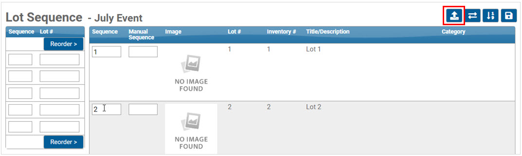 Bulk Lot Number Change – Wavebid