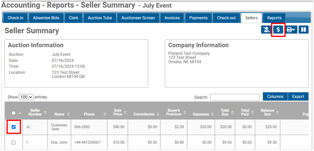 Seller Payments – Wavebid