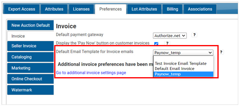 Emailing Invoices – Wavebid