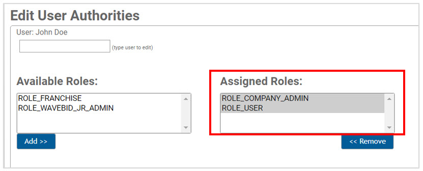 User Accounts and Permissions – Wavebid