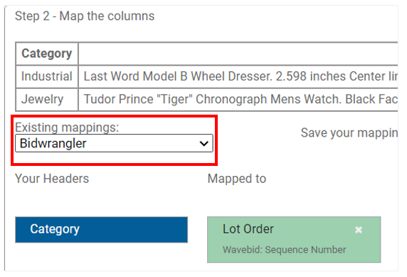 Importing Catalogs – Wavebid