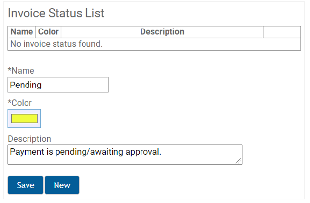 Invoices Page – Wavebid