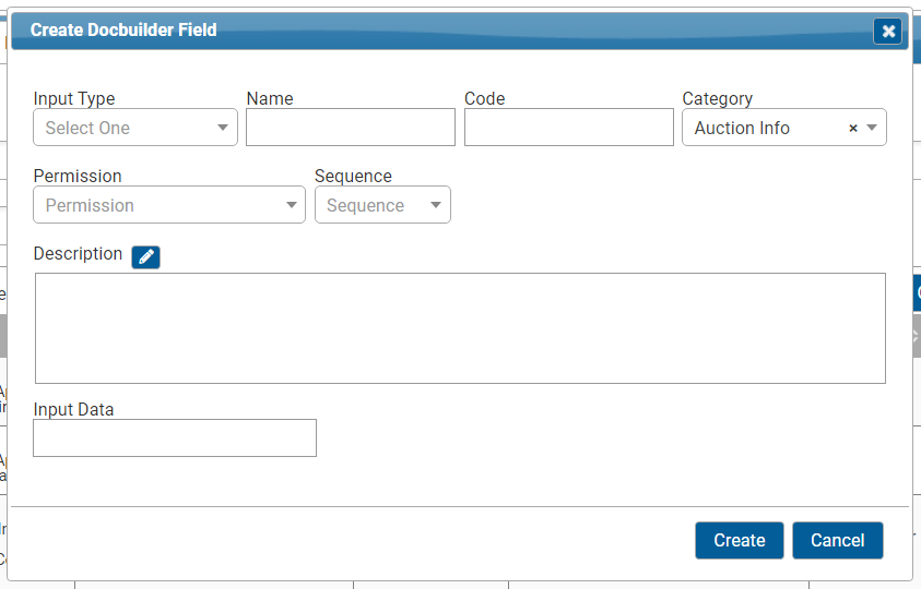 Document Builder: Fields – Wavebid