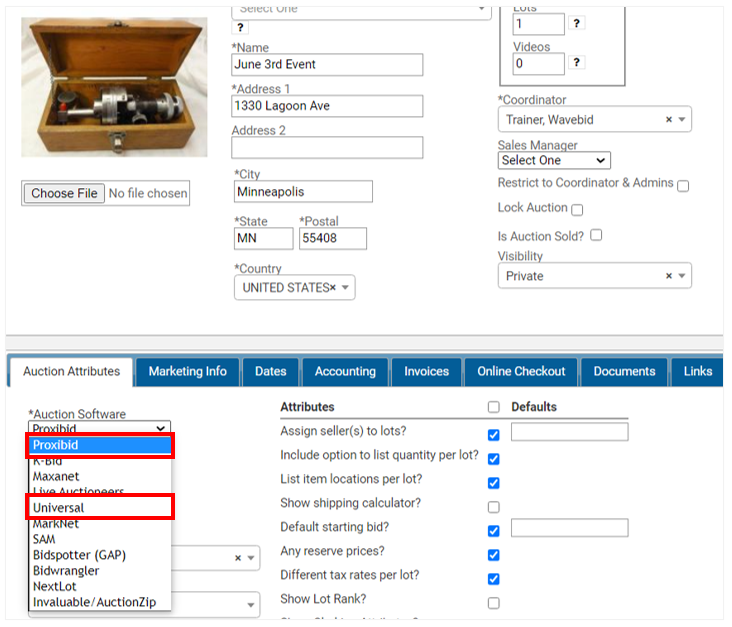 Wavebid Plugin: Publish an Auction – Wavebid