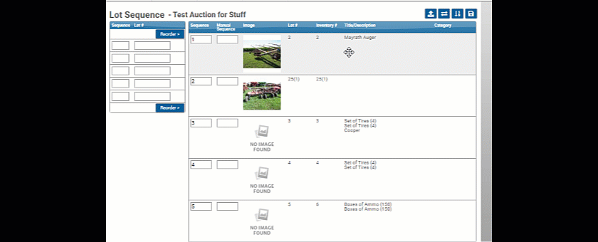 Edit Lot Sequencing – Wavebid
